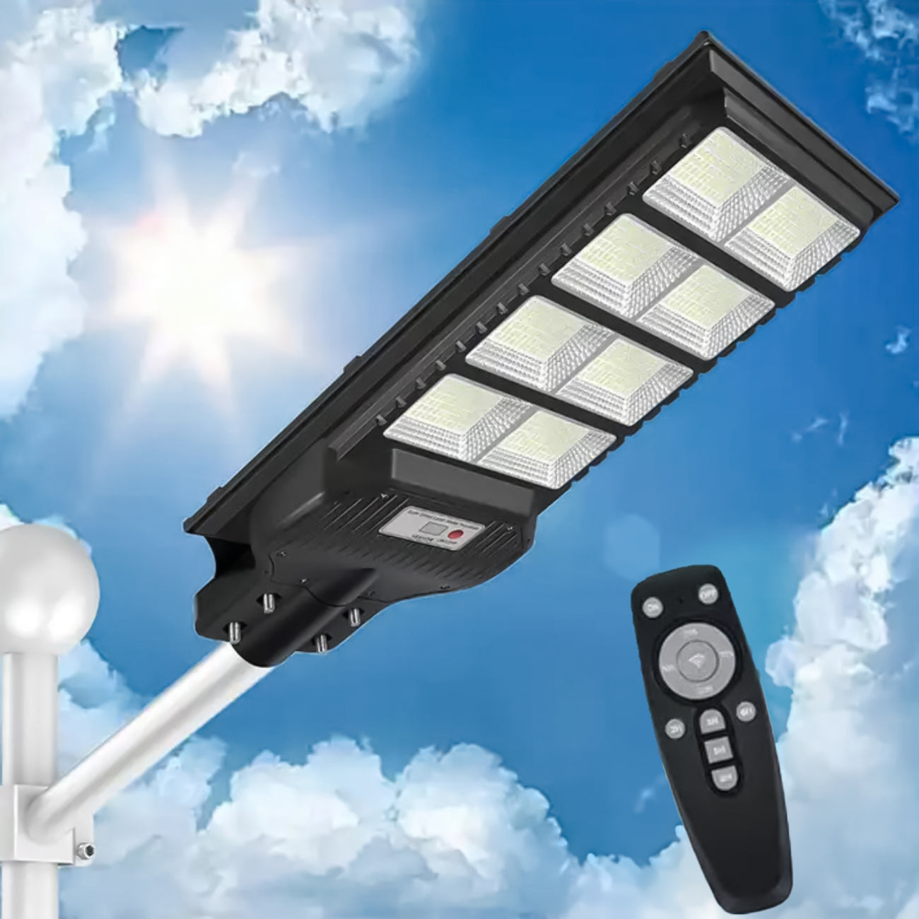 Lampara Poste Solar Alumbrado Publico 200W 600 Leds – ultrabyte